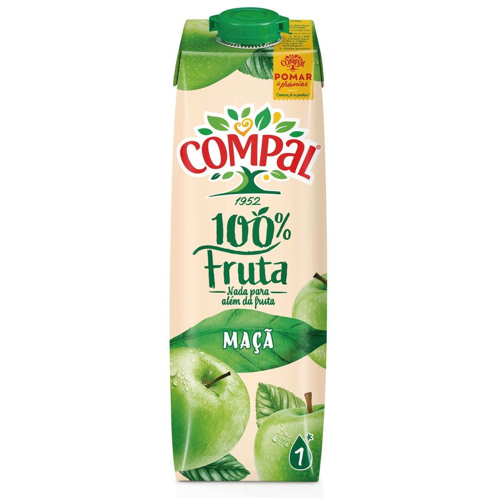 Compal Clássico Juice 100% Apple 1L – Deli Tamariz